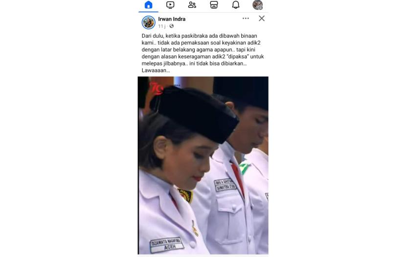 Paskibraka dari Aceh Lepas Jilbab di IKN